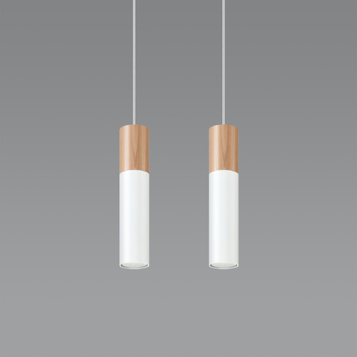 Pendel, hvid PABLO dobbelt, 2 x GU10 pendler - Lamper til loftmontering ...
